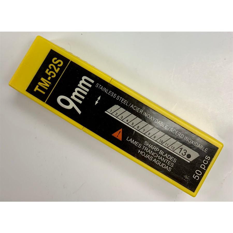9MM STAINLESS STEEL SNAP BLADES (50-PACK)